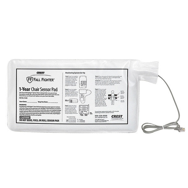 Crest Healthcare Fall Fighter Chair Sensor Pad, 10 units 114645 | Zoro