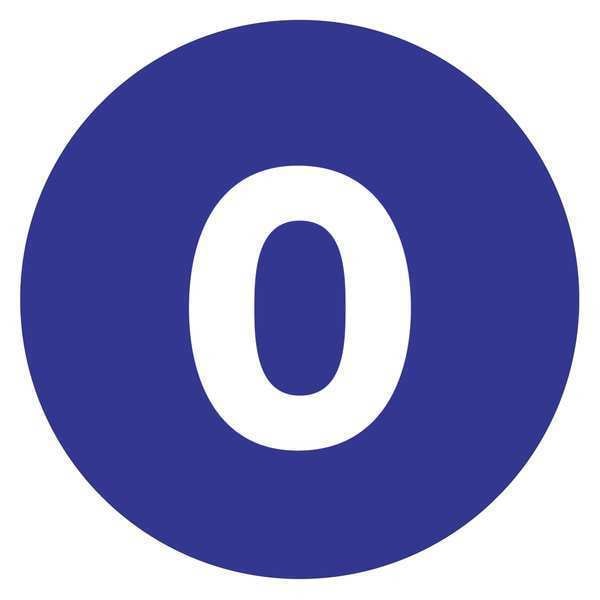 Tape Logic Tape Logic® Number Labels, "0", 4" Circle, Dark Blue, 500 ...