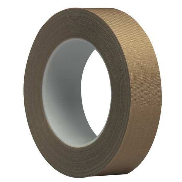 3M 3M 5453 PTFE Glass Cloth Tape, 8.2 Mil, 1" x 36 yds., Brown, 1 Roll ...