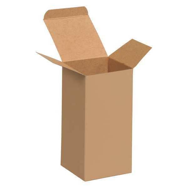 Partners Brand 3 in x 3 in x 6 in Reverse Tuck Folding Carton, Kraft ...