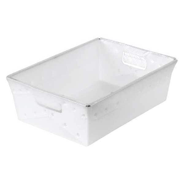 Partners Brand Nesting Space Age Totes, White, Plastic, 13 in W, 6 in H ...