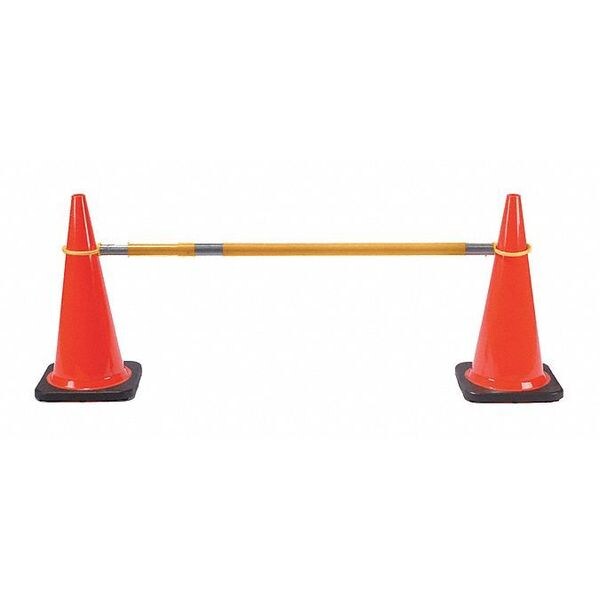 Cortina Safety Products Telescoping Cone Bar, Yellow 03-824CB-Y | Zoro