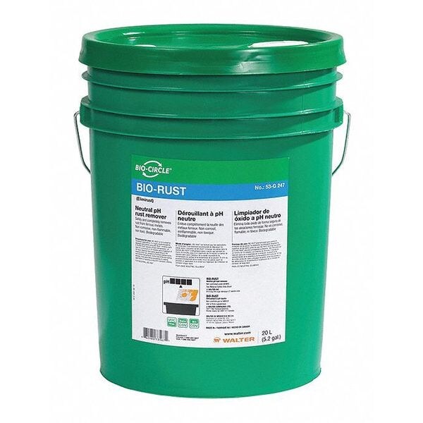 Walter Surface Technologies Bio-Rust Immersion Rust Remover, 20L 53G247 ...