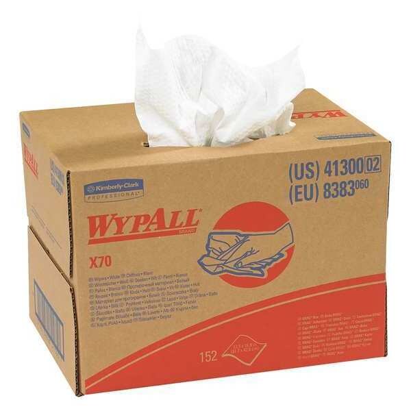 Wypall WypALL® X70 Industrial Wipers Dispenser Box, White, 152/Case ...