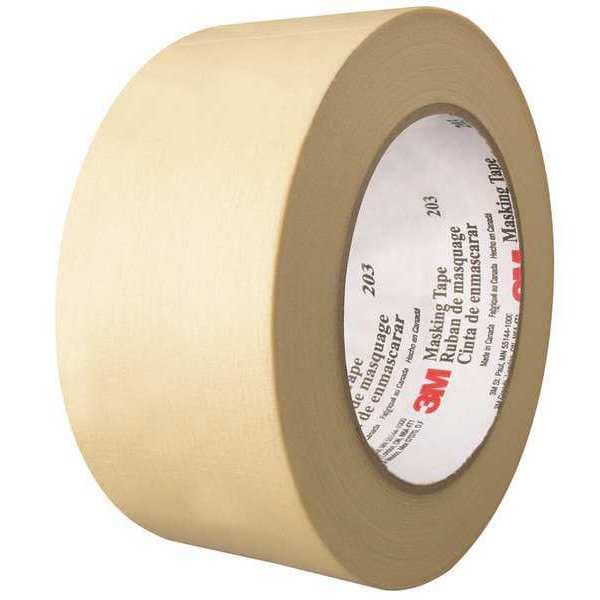 3M Masking Tape, 2x60 yd., Natural, PK24, 2" W x 60 yds. L, Natural, 24 ...