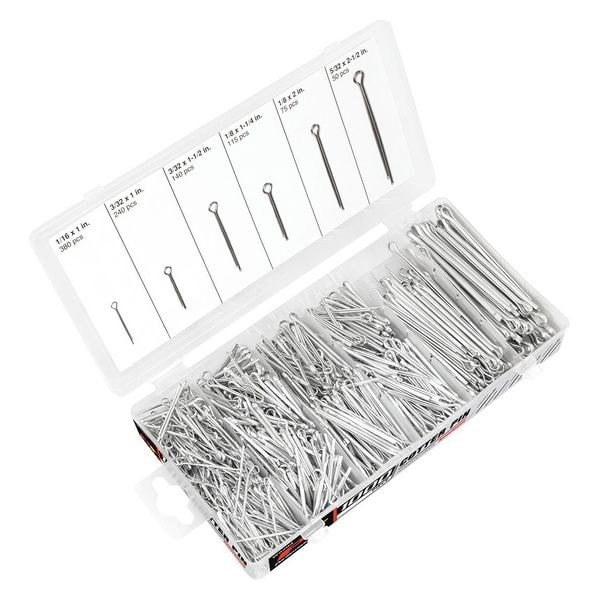 Performance Tool Cotter Pin Hardware Kit, 1000 Pc W5204 | Zoro