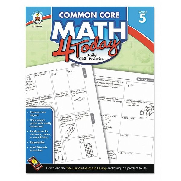 Carson Dellosa Workbook, Math, Grade 5 104594 | Zoro