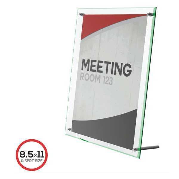 Deflecto Sign Holder, Acrylic, 8.5X11", Clear 799693 | Zoro