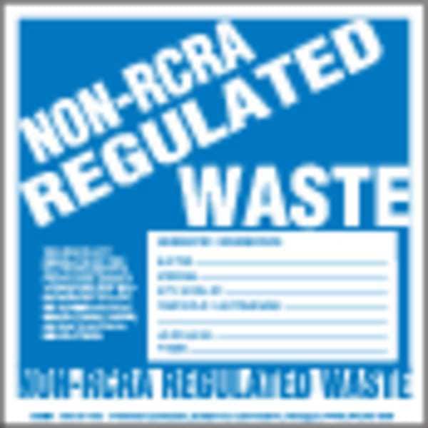 Labelmaster Non-RCRA Regulated Waste Label Ruled, Pk100 BWM7 | Zoro