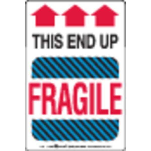 Labelmaster Fragile This End Up Label, 4"x6", Pk500 L75 | Zoro