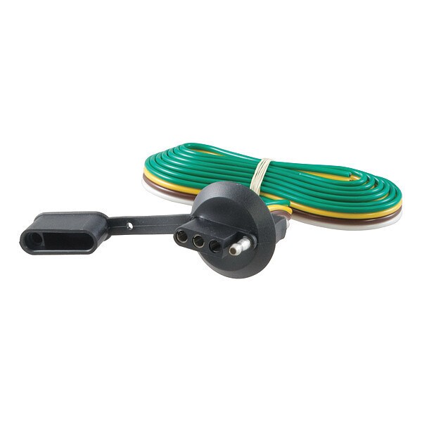 Curt Flt 4Way Lcnse Plte Lght Plug w/60" Wire 58406 | Zoro