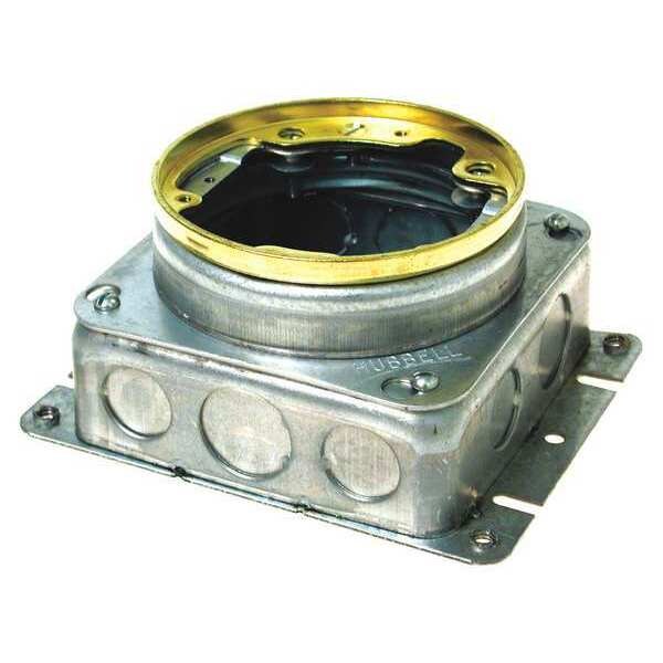 Raco Floor Box, 37.3 cu in, 0, Steel, Round Shape 6257 | Zoro