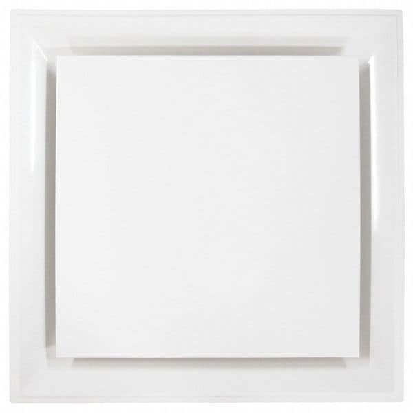 American Louver 10 in Square Square Plaque Diffuser, White STR-PQ-10W ...