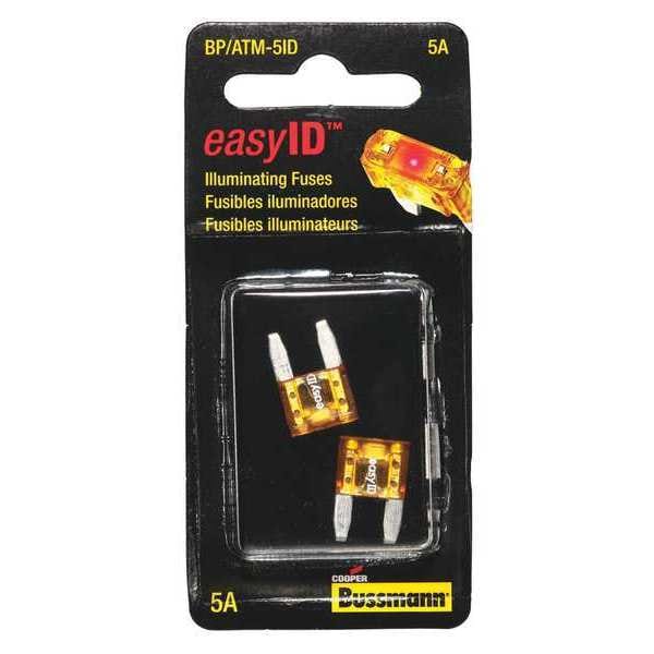 BUSSMANN 5A Automotive Fuse, Fast-Acting, 7/16 in width, Blade body ...