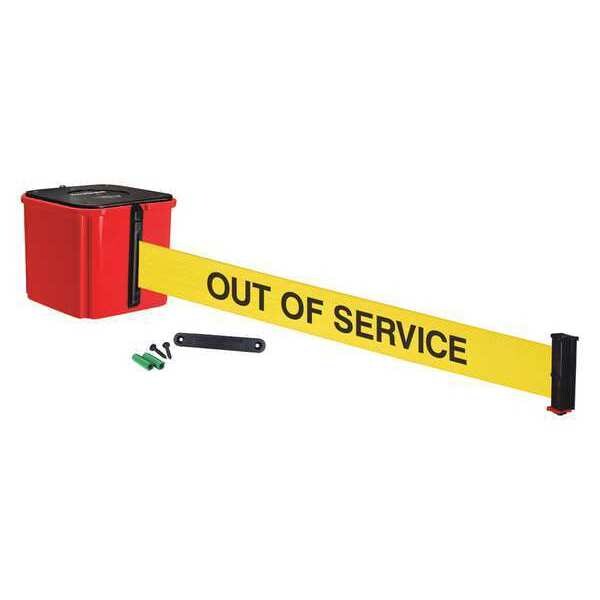 Retracta-Belt Belt Barrier, Red, Out of Service Belt Msg WM412RD15-OOS ...