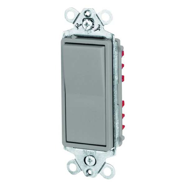 Zoro Select Wall Switch, 20A, Gray, 1-Pole Type, Rocker 9901GRY | Zoro
