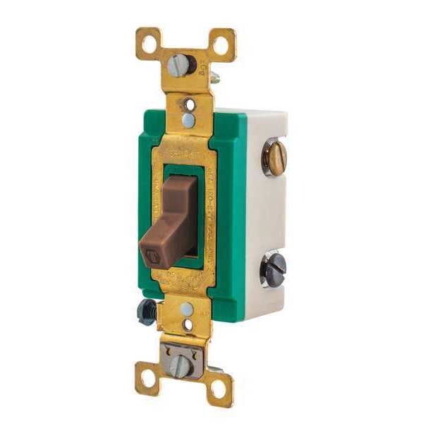 Zoro Select Wall Switch, 30A, Brown, 3-Way Type, Toggle 3003BRN | Zoro