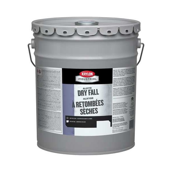 Krylon Industrial Dry Fall Paint, Semi-Gloss, Oil Base, White, 5 gal ...