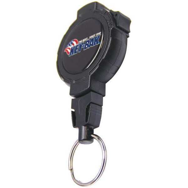 Key-Bak Key Reel, 48" L, Black, 1-1/8" Ring dia. 0KB2-6A11 | Zoro