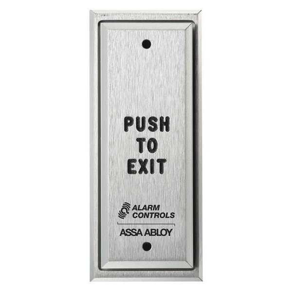 Alarm Controls Push to Exit Button, Push Button, Silver PS1-111 | Zoro