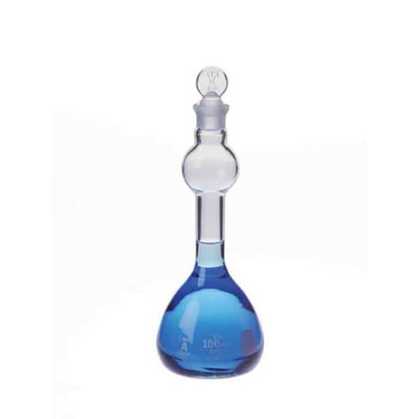 Kimble Chase Mixing Bulb Style Flask, 100mL, Clear, PK4 28019-100 | Zoro