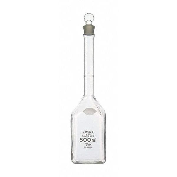 Kimble Chase Square Volumetric Flask, 900mL, Clear 28046-900 | Zoro