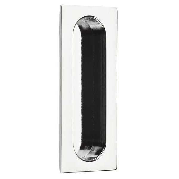 Baldwin Reserve Flush Pull, Solid Brass, Silver 9BR7013-003 | Zoro