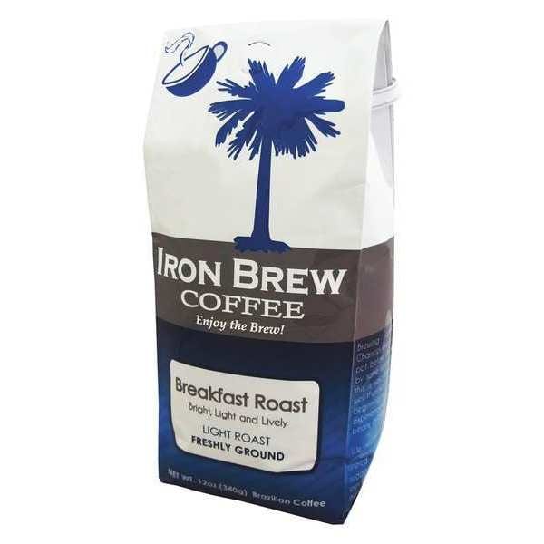 Iron Brew Coffee, Breakfast Roast, Bag, Caffeinated, Ground, 12 oz B ...