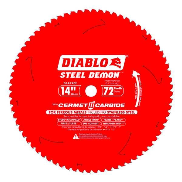 Diablo 14", 72-Teeth Circular Saw Blade D1472CF | Zoro