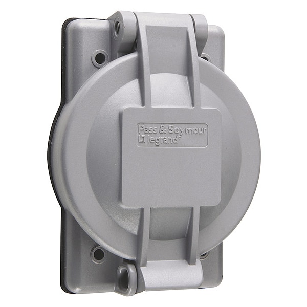 Legrand Watertight Flanged Locking Inlet, Non-NEMA, None Pole, Surface ...