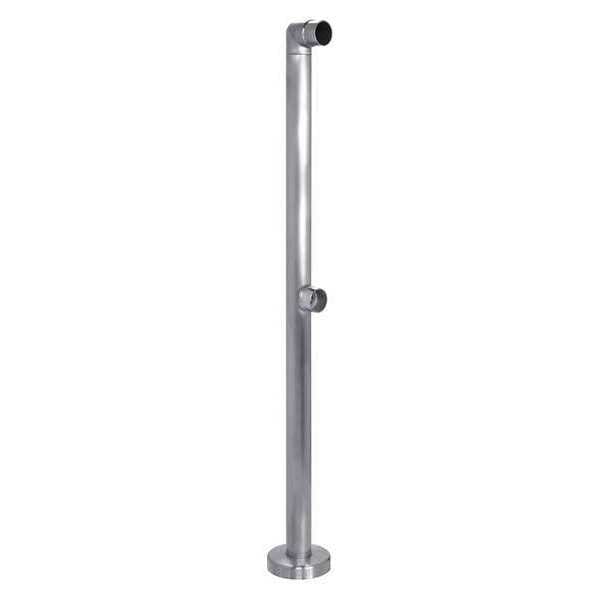 Lavi Industries Double Line Guardrail Post End, SS, 42" H 49-D132/4 | Zoro