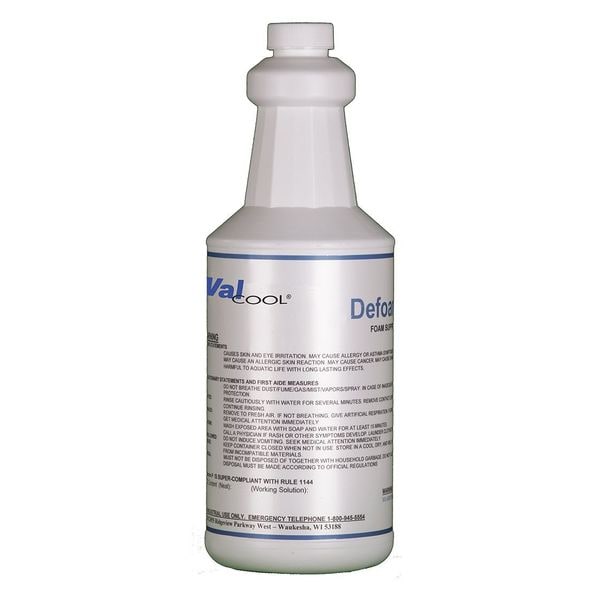 Valcool Coolant Additive, Clear, Bucket, 1 qt., PK12 DEFOAMER-P-12X1 | Zoro