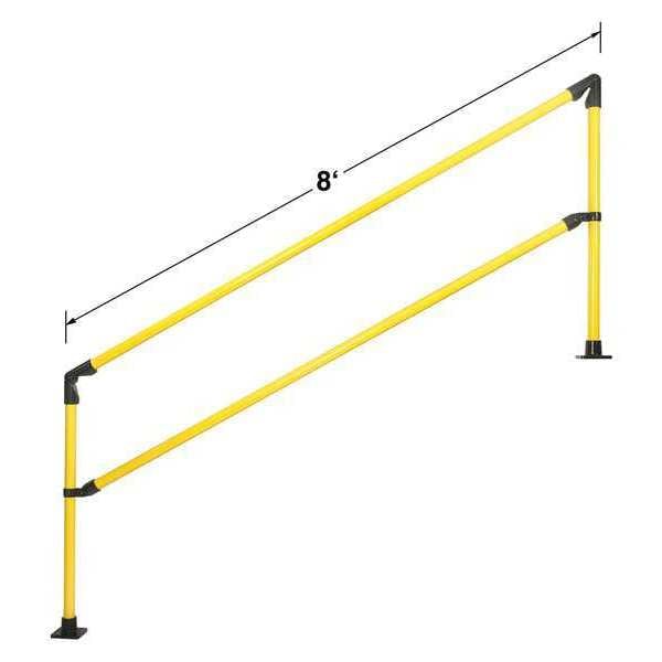 Hollaender Stair Railing, Steel, 5" H, 96" L 50251 | Zoro