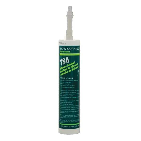 Dowsil Silicone Sealant, 10 oz, Cartridge, Clear, Silicone Base, 786 ...