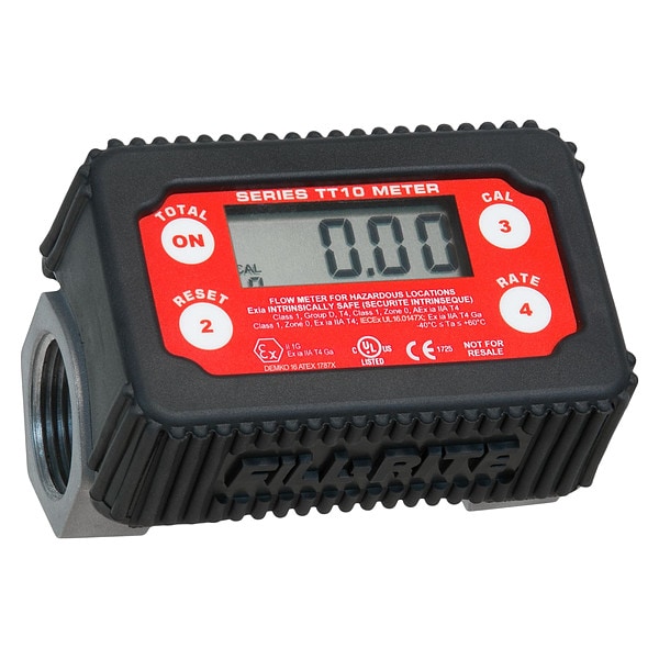 Fill-Rite Flowmeter,For 1" Pipe,FNPT,2 to 35 gpm (TT10AN) | Zoro