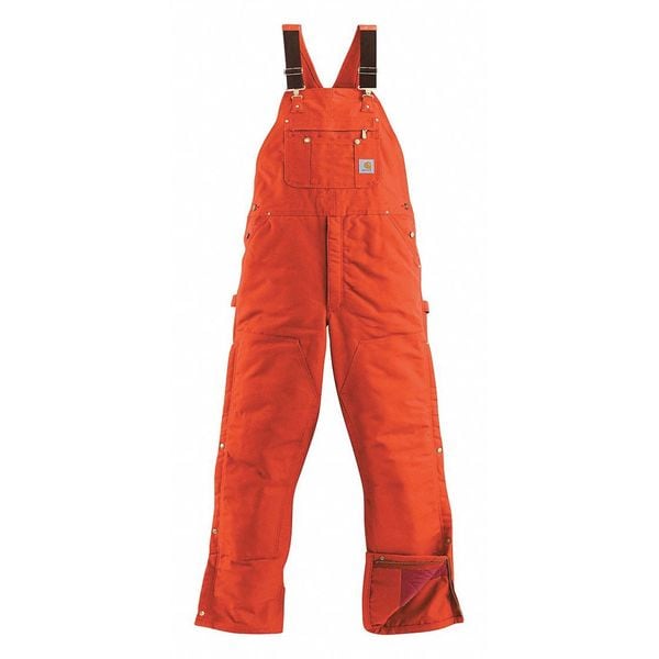 Carhartt Bib Overalls, Orange, Inseam 30" R41-BLZ-34X30 | Zoro