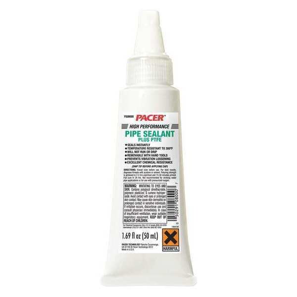 Pacer Pipe Thread Sealant 1.7 fl oz, Tube, White, Liquid FG08000 | Zoro