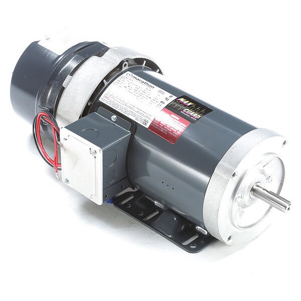 Marathon Motors Brake Motor, 3-Phase, 1-1/2 HP, 1725 rpm 056T17F15677 ...