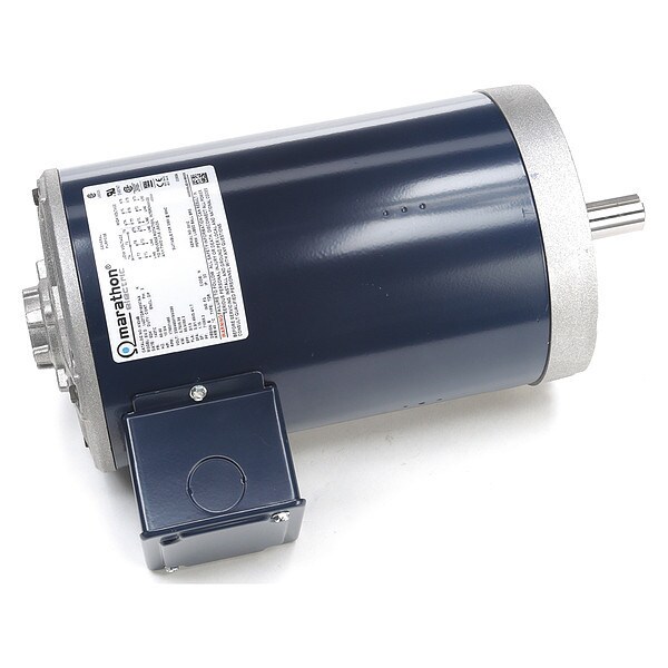 Marathon Motors 3-Phase General Purpose Motor, 1 HP, 143TC Frame, 230/ ...