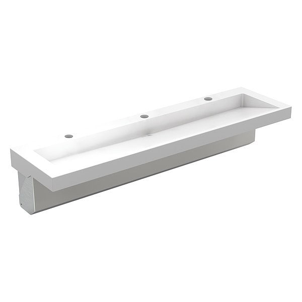 Acorn Controls Bathroom Sink, White, Rectangular, 72"x15" 3803-09-H1 ...