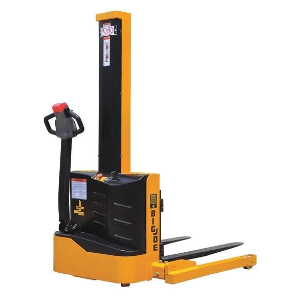 BIG JOE S22-62 Powered Straddle Stacker, 2200 lb Load Cap., 2 Batteries