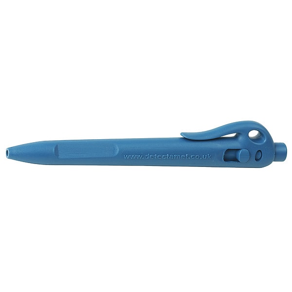 Detectamet Retractable Pen, Blue, Clip, PK50 104-I12-C11-PA01 | Zoro
