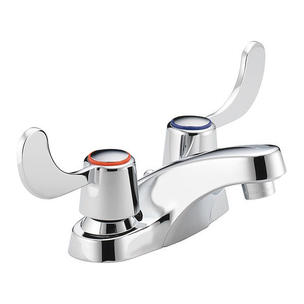 Delta Dual-Handle 3-hole 4" installation Hole Centerset Lavatory Faucet ...