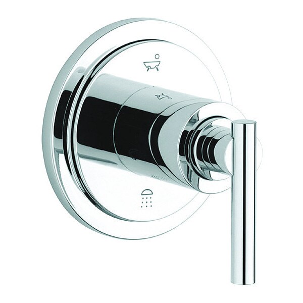 Grohe Shower Diverter, Atrio, 2-Way, Chrome 19166000 | Zoro