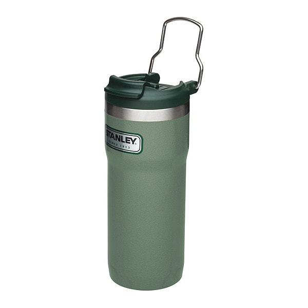 Stanley Travel Mug, 16 oz., Hammertone Green 10-06443-012 | Zoro