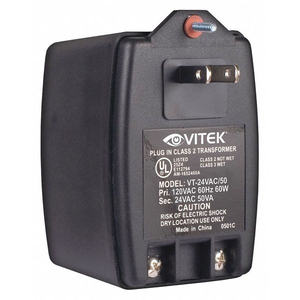 Vitek Power Supply, Output 24VAC, VA Rating 50 VT-24VAC/50 | Zoro
