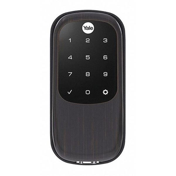 Yale Real Living Touch Screen Keypad, Cylindrical YRD446-NR-0BP | Zoro