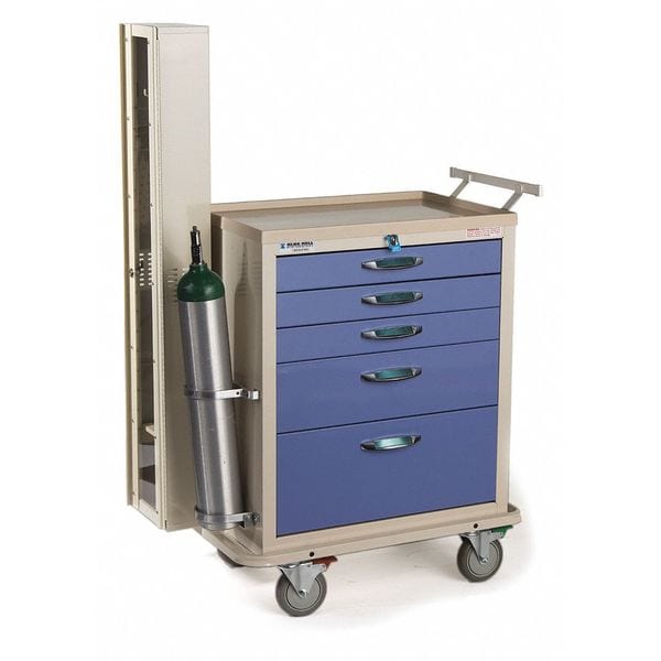 Blue Bell Medical Intubation Cart, Steel, 6 Adjustable Shelves, 1400 lb ...