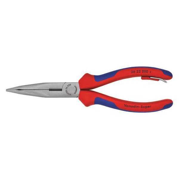 KNIPEX Standard Long Nose Plier, with Yes Multi-Component Grip Handle ...