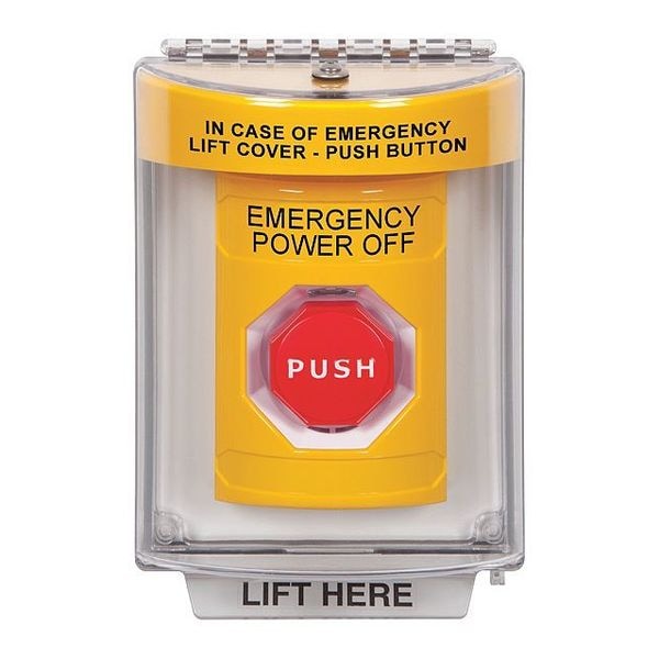 Safety Technology International Emergency Power Off Push Button,2-7/8 ...
